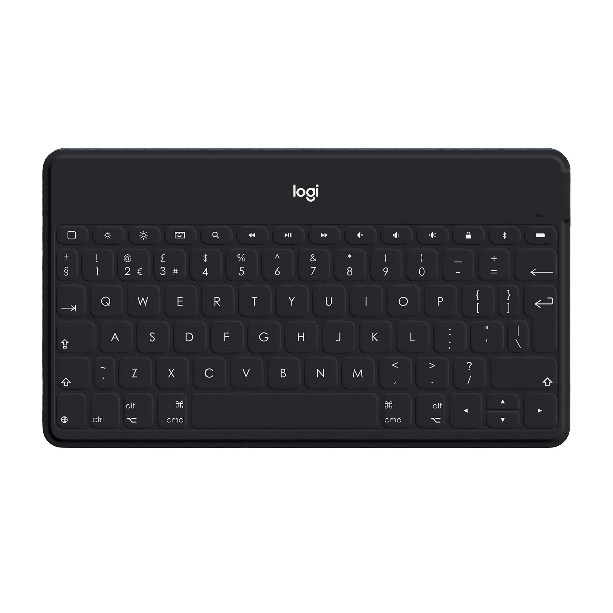 Logitech Keys-to-Go Super-Slim and Super-Light Bluetooth Keyboard for iPhone, iPad, Mac and Apple TV, Including iPad Air 5th Gen (2022) - Black