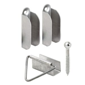 make-2-fit pl 7760 4 top, 2 bottom screws, mill finish 2 hangers and 1 latch, 2-pack