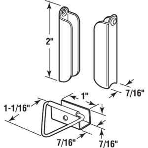 Make-2-Fit PL 7760 4 Top, 2 Bottom Screws, Mill Finish 2 Hangers and 1 Latch, 2-pack