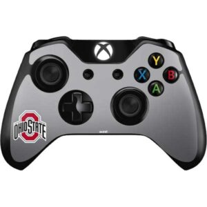 skinit decal gaming skin compatible with xbox one controller - officially licensed ohio state university ohio state university buckeyes design