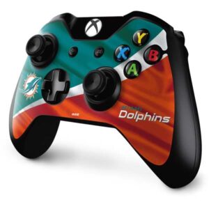 Skinit Decal Gaming Skin compatible with Xbox One Controller - Officially Licensed NFL Miami Dolphins Design