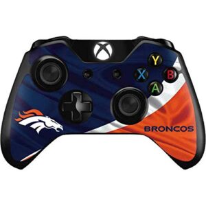 skinit decal gaming skin compatible with xbox one controller - officially licensed nfl denver broncos design