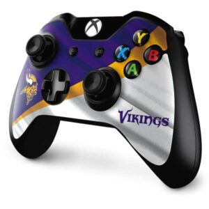 Skinit Decal Gaming Skin compatible with Xbox One Controller - Officially Licensed NFL Minnesota Vikings Design