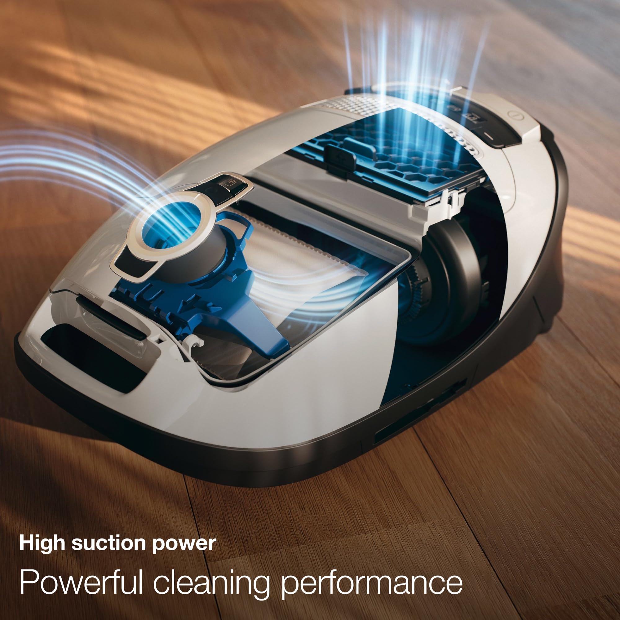 Miele Complete C3 Cat and Dog Powerline Vacuum Cleaner for Removing Pet Hair, in Lotus White