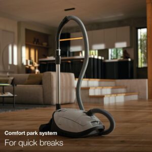 miele complete c3 brilliant powerline vacuum cleaner for carpets and hard floors, in bronze pearl