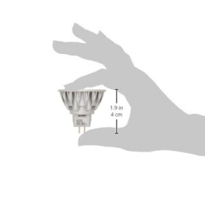 Bulbrite SORAA, 7.5 Watt, 50 Watt Equivalent, Dimmable, MR16, GU5.3 Bi-Pin, 3000K (Soft White Light) Light Bulb, Silver Finish, (Pack of 1)