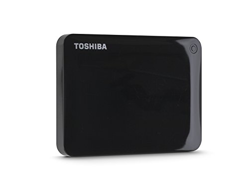 Toshiba Canvio Connect II 1TB Portable Hard Drive, Black (HDTC810XK3A1)