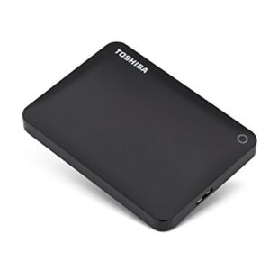 Toshiba Canvio Connect II 1TB Portable Hard Drive, Black (HDTC810XK3A1)