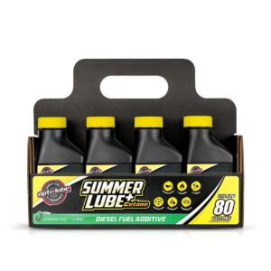 Opti-Lube Summer+ Cetane Formula Diesel Fuel Additive: 4oz Bottles (8 Pack with Opti-Box)