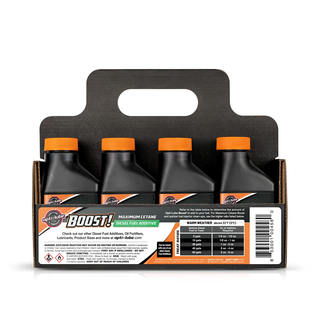 Opti-Lube Boost! Maximum Cetane Diesel Fuel Additive: 4oz Bottles (8 Pack)