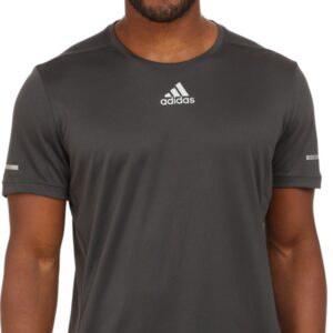 adidas Performance Men's Sequencials Money Short Sleeve Tee, Dark Solid Grey, Medium