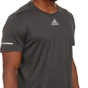 adidas Performance Men's Sequencials Money Short Sleeve Tee, Dark Solid Grey, Medium