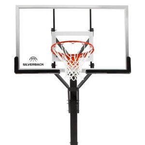 Silverback In-Ground Basketball Hoops, Adjustable Height Tempered Glass Backboard and Pro-Style Flex Rim. - Multiple Styles Available