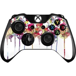 skinit decal gaming skin compatible with xbox one controller - originally designed painted flowers design