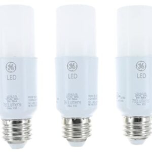 GE Lighting 79369 LED Bright Stik 10-watt (60-Watt Replacement), 760-Lumen Light Bulb with Medium Base, Daylight, 1 Box (3 Bulbs Total)