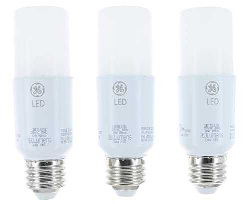 GE Lighting 79369 LED Bright Stik 10-watt (60-Watt Replacement), 760-Lumen Light Bulb with Medium Base, Daylight, 1 Box (3 Bulbs Total)