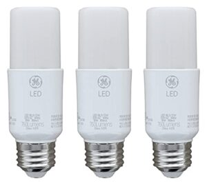 ge lighting 79368 led bright stik 10-watt (60-watt replacement), 760-lumen light bulb non-dimmable with medium base, soft white, 1 box (3 bulbs total)