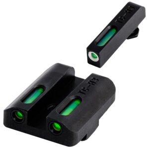 truglo tfk fiber optic and tritium handgun laser sight accessories set with front focus lock for glock 17/17l, 19, 22, 23, 24 models and more