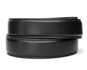 kore men’s full-grain leather track belt | black fits 24" to 44" [no buckle]