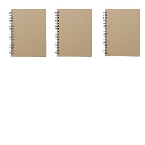 MUJI MoMa Double Ring Notebook A6 80sheets - Pack of 3books Beige