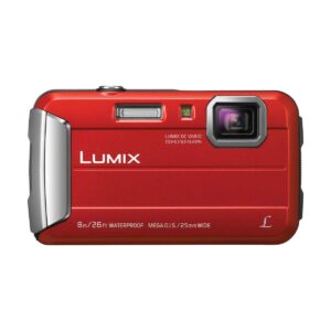 panasonic lumix waterproof digital camera underwater camcorder with optical image stabilizer, time lapse, torch light and 220mb built-in memory – dmc-ts30r (red)