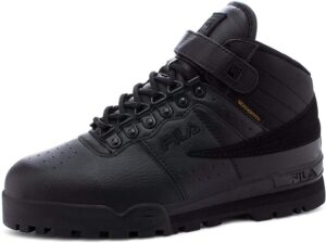 fila men's f-13 weather tech boots black/black/black 9