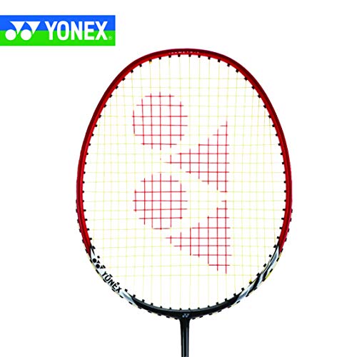 YONEX Nanoray 6000I G4 - U Aluminium Strung Badminton Racket with Full Racket Cover (Red) | for Intermediate Players | 92 Grams | Maximum String Tension - 24lbs