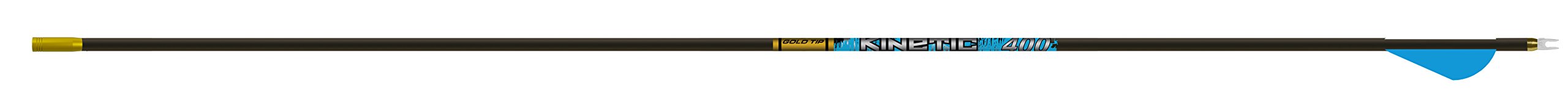 Gold Tip Kinetic KAOS Arrows with Raptor Vane (Pack of 6), Black, 200