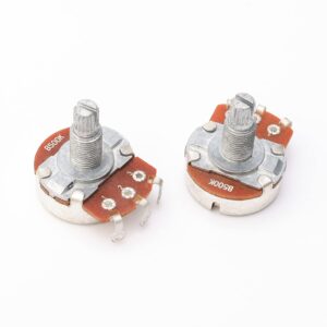 B500k OHM Big Control Pots Electric Bass Guitar Potentiometers Audio Tone Pot Pack of 5