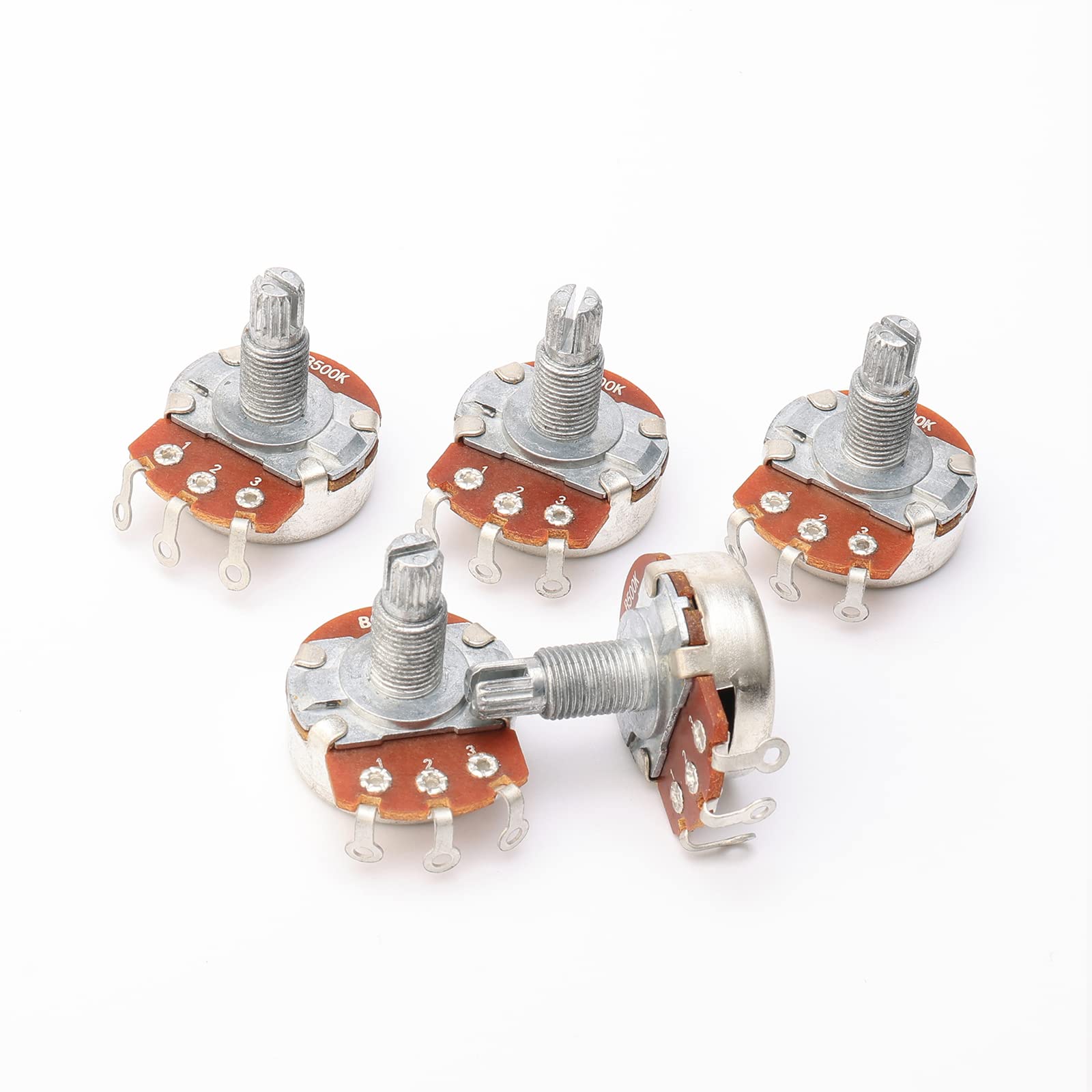 B500k OHM Big Control Pots Electric Bass Guitar Potentiometers Audio Tone Pot Pack of 5