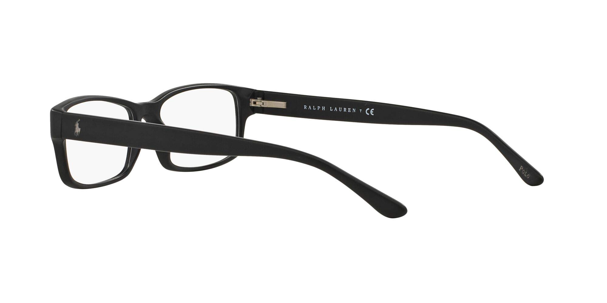 Polo Ralph Lauren Men's PH2065 Rectangular Prescription Eyewear Frames, Matte Black/Demo Lens, 54 mm