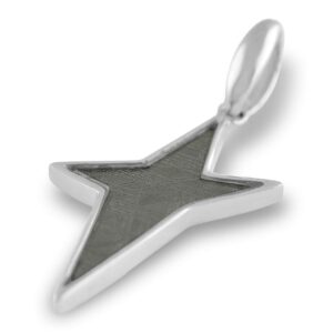 Starborn Creations Sterling Silver Muonionalusta Meteorite Star Pendant