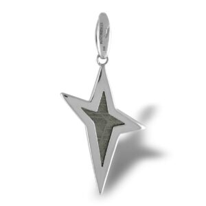 Starborn Creations Sterling Silver Muonionalusta Meteorite Star Pendant