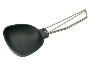 snow peak folding nylon cooking ladle for camping/hiking, black