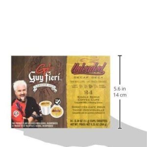 Guy Fieri Flavortown Roasts Decaffeinated Coffee Pods, Unleaded Medium Roast Decaf Coffee, Single Serve Cups for Keurig K Cup Brewers,24 Count(Pack of 1)