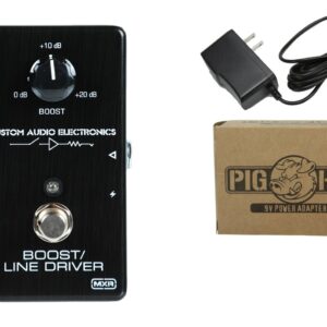 MXR MC401 Custom Audio Electronics Boost/Line Driver Power Bundle w/ 1 free Items: Item: Pig Hog 9v Power Adapter