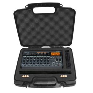 casematix customizable recorder hard case compatible with tascam dp-008ex, ministudio creator us-42b usb audio interface, us-42, dp-006 digital pocket studio multi track recorders - case only