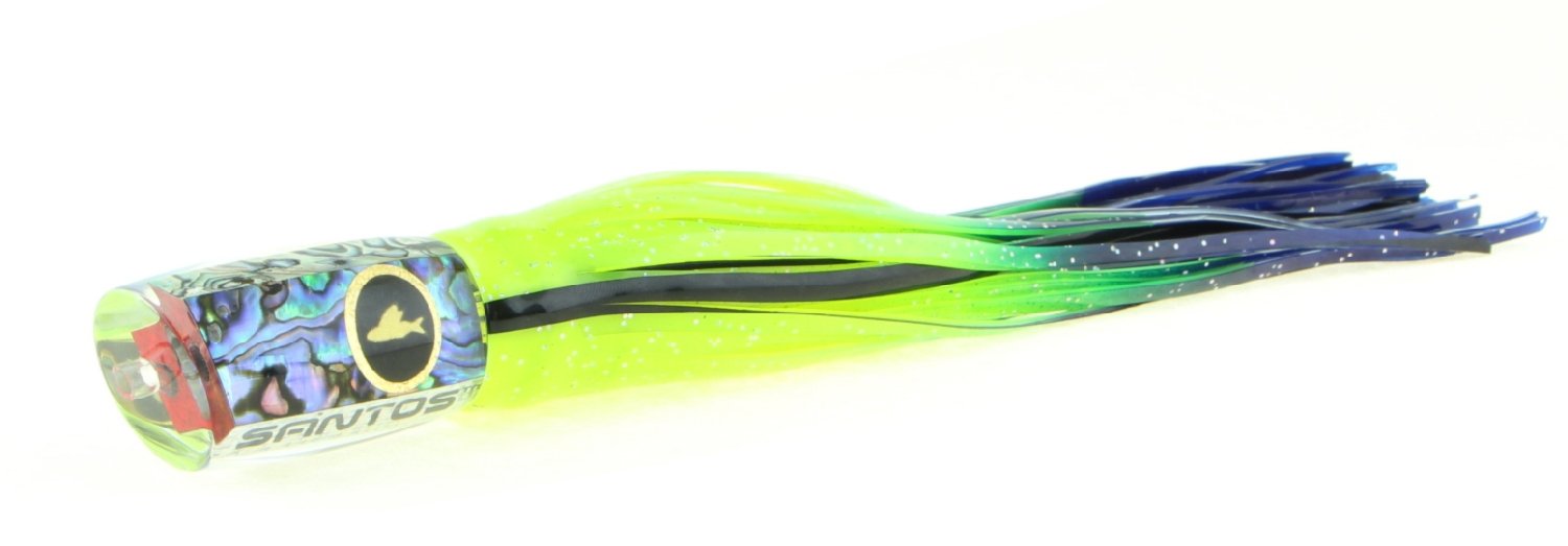 Santos Tournament Grade Tackle Clarion Raptor Offshore Big Game Trolling Lure, Electric