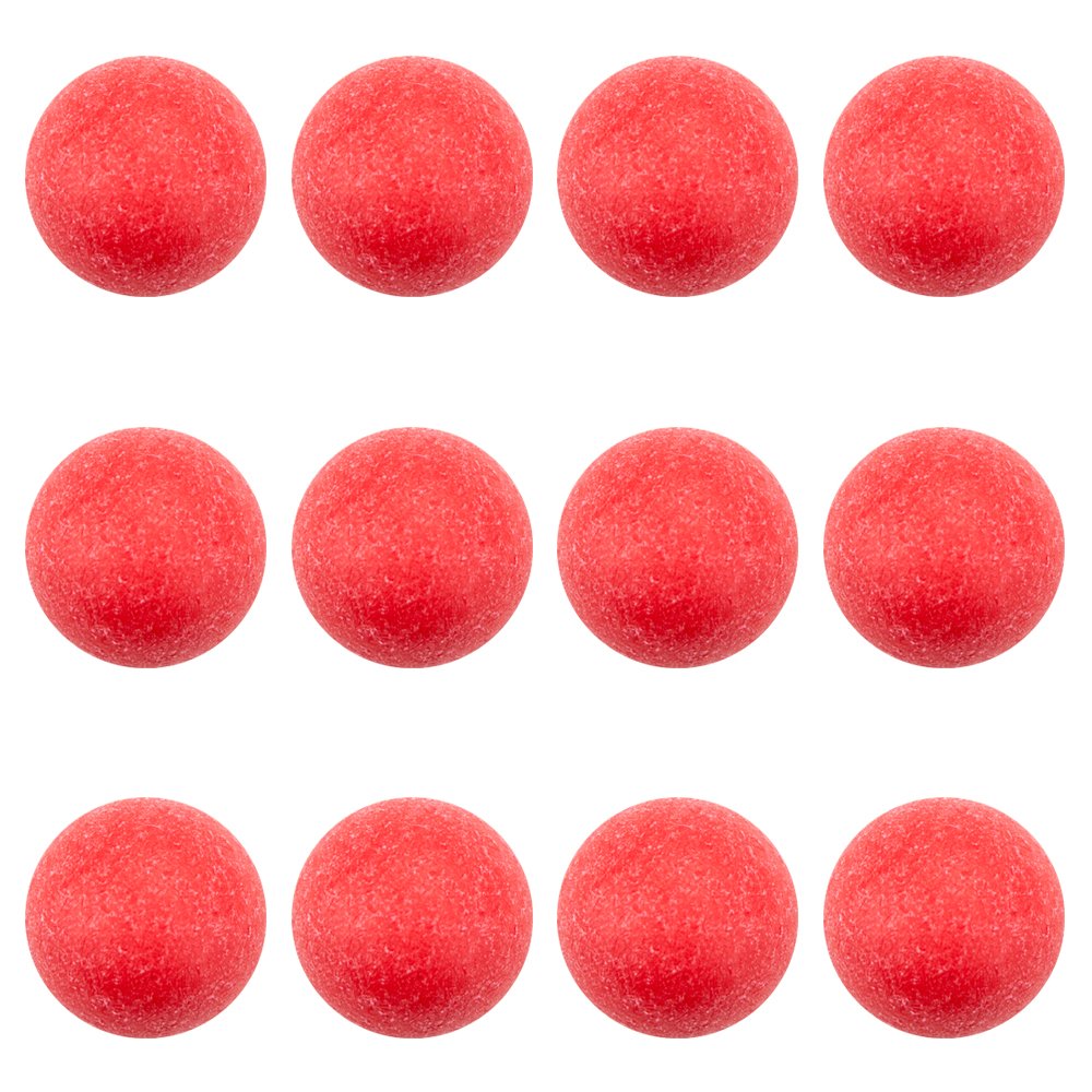 Brybelly Red Textured Foosballs for Standard Foosball Tables (Pack of 12)