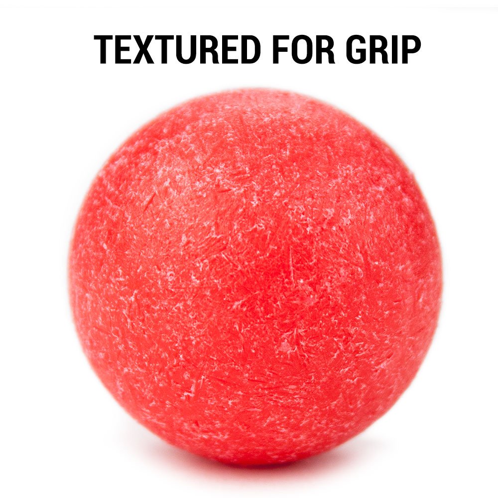 Brybelly Red Textured Foosballs for Standard Foosball Tables (Pack of 12)