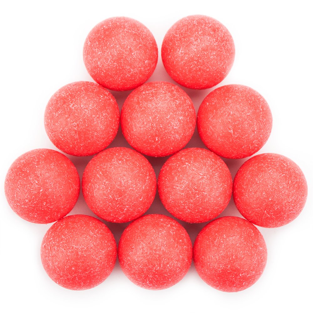 Brybelly Red Textured Foosballs for Standard Foosball Tables (Pack of 12)