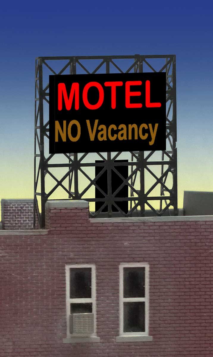 33-8975 N & A Motel No Vacancy Animated neon Billboard by Miller Signs