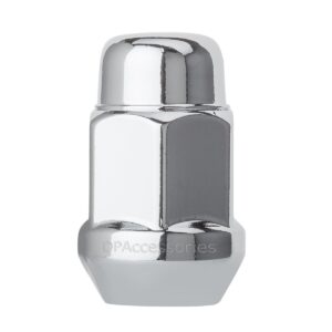 dpaccessories 100 chrome 12x1.5 closed end bulge acorn lug nuts - cone seat - 19mm hex d3116-ht-2305/100