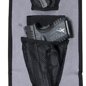 Lockdown Handgun and Tactical Rifle Upper Hanger with Mesh Pockets for Gun Vault Organization, Storage and Security