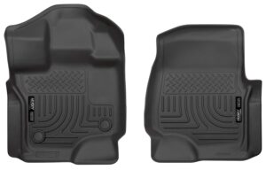 husky liners - weatherbeater | fits 2015 - 2024 ford f-150 supercrew/supercab (includes 22 - 24 lightning model) - front liners - black, 2 pc. | 18361