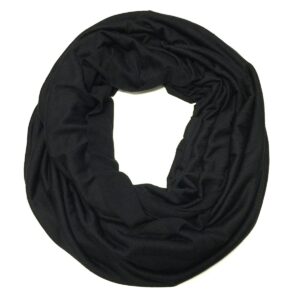 wrapables soft jersey knit infinity scarf, black