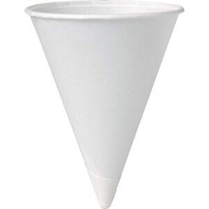 solo 4 oz white paper cone cups (case of 5000)