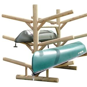 Log Kayak Rack - Kayak Storage Rack, Kayak Racks for Outdoor Storage, Kayak Rack for Garage, Paddle Board Rack, Fishing Canoe Rack, Surfboard Rack and SUP Storage Rack - 6 Kayak Racks, Unfinished