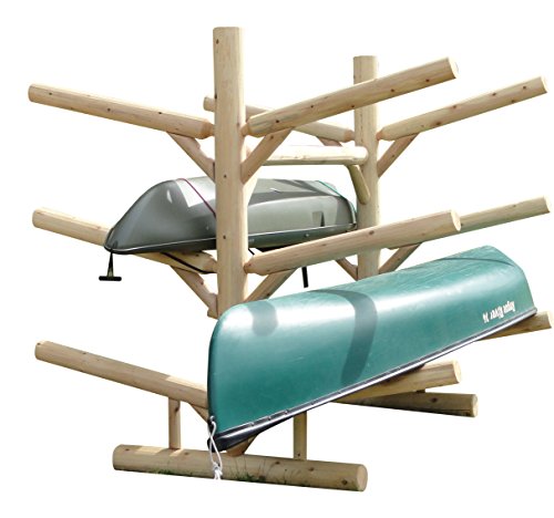 Log Kayak Rack - Kayak Storage Rack, Kayak Racks for Outdoor Storage, Kayak Rack for Garage, Paddle Board Rack, Fishing Canoe Rack, Surfboard Rack and SUP Storage Rack - 6 Kayak Racks, Unfinished