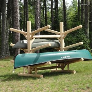 Log Kayak Rack - Kayak Storage Rack, Kayak Racks for Outdoor Storage, Kayak Rack for Garage, Paddle Board Rack, Fishing Canoe Rack, Surfboard Rack and SUP Storage Rack - 6 Kayak Racks, Unfinished